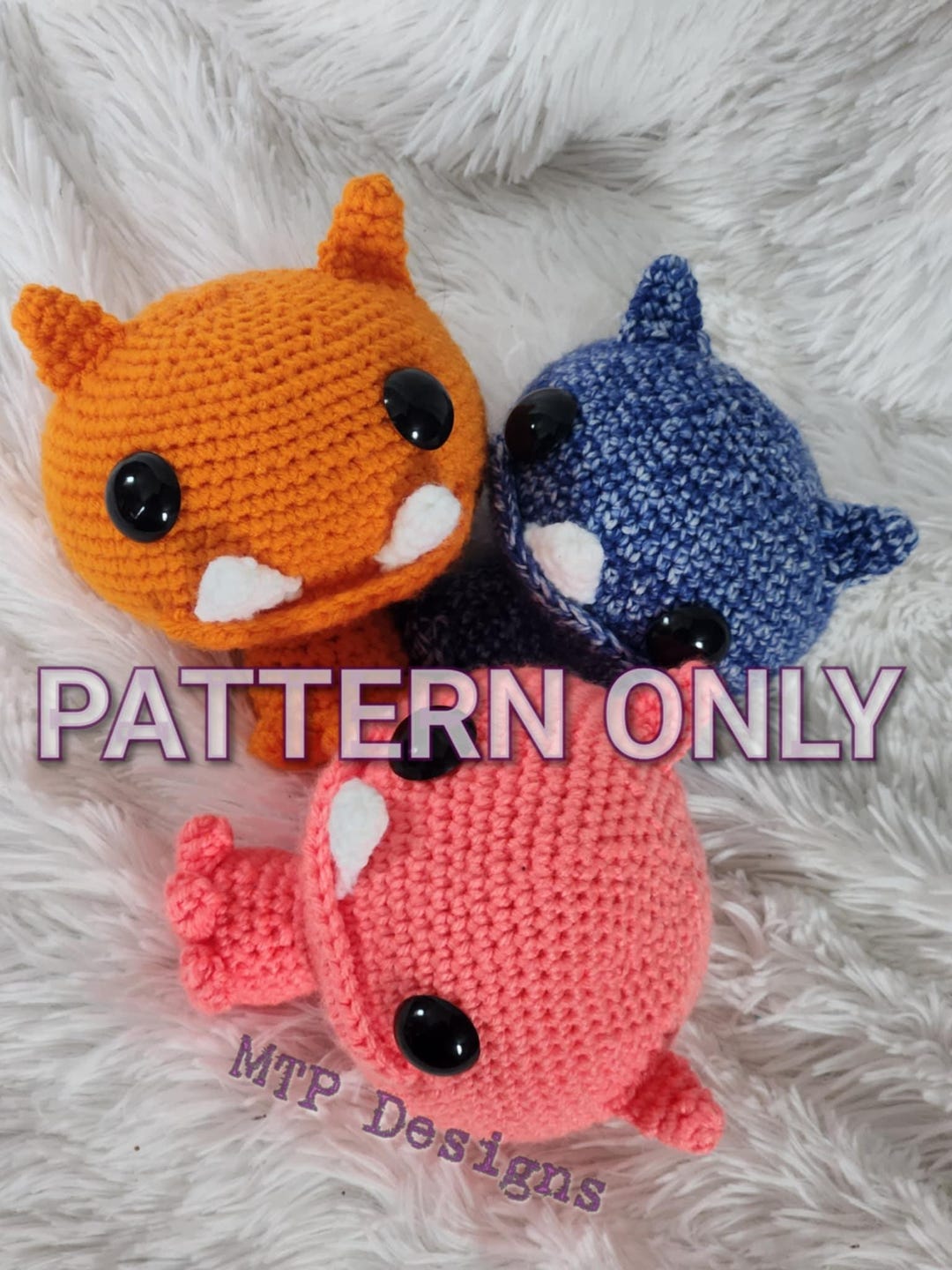 Monster Crochet Pattern, MTP Designs Original, Miran the Monster, Imp Devil Demon Creature ...