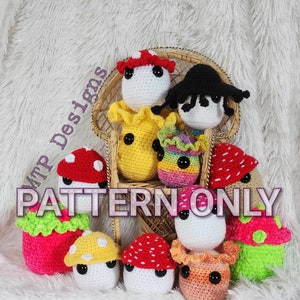 Mini Mushroom Crochet Pattern, Millie the Mushroom Design, MTP Designs ...