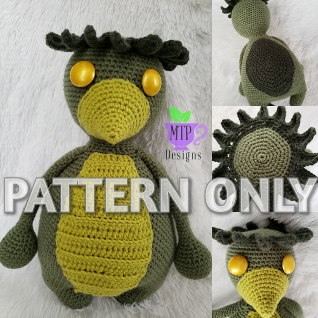 Patrón de ganchillo para Kappa Cryptid, diseño de amigurumi de Madd Tea ...