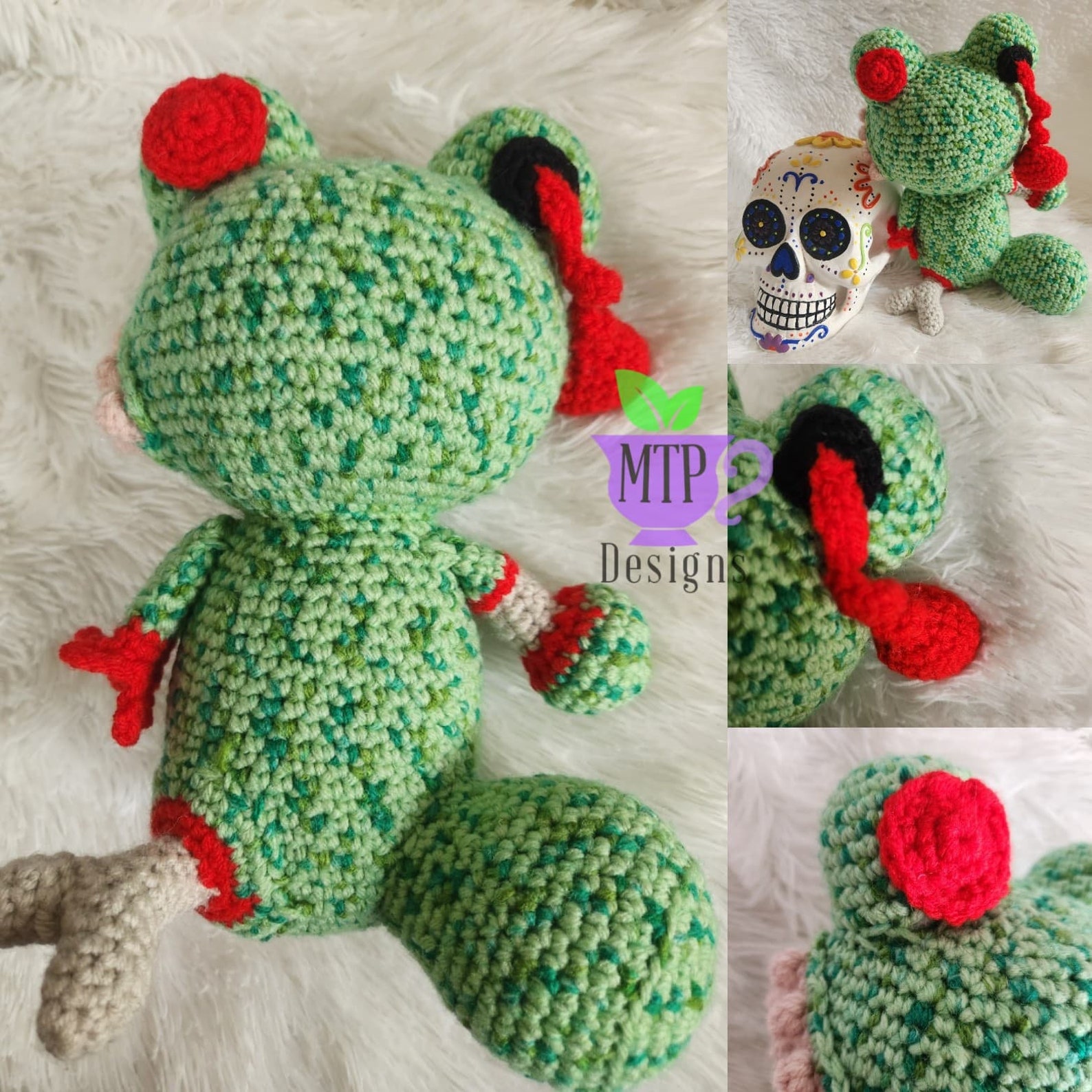 Deady Bear and Friends Crochet Pattern, Zombie Unicorn Bear Frog Cat ...