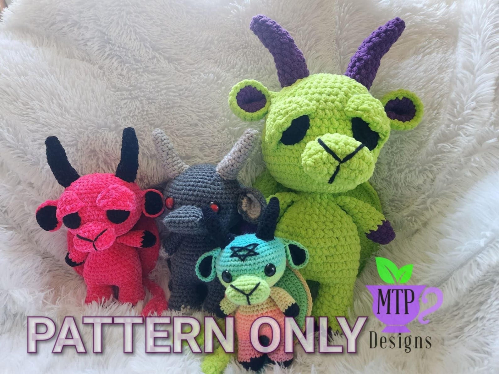 Baltor the Littlest Baphomet, CROCHET PATTERN Only for Small Standing ...