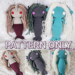 Siren and Mermaid Crochet Pattern, MTP Designs Original, Small Mermaid ...