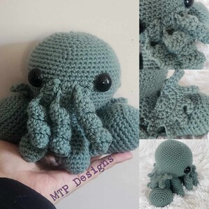 Crochet Pattern for Cthulhu, Sitting Kawaii Cthulhu, MTP Designs ...
