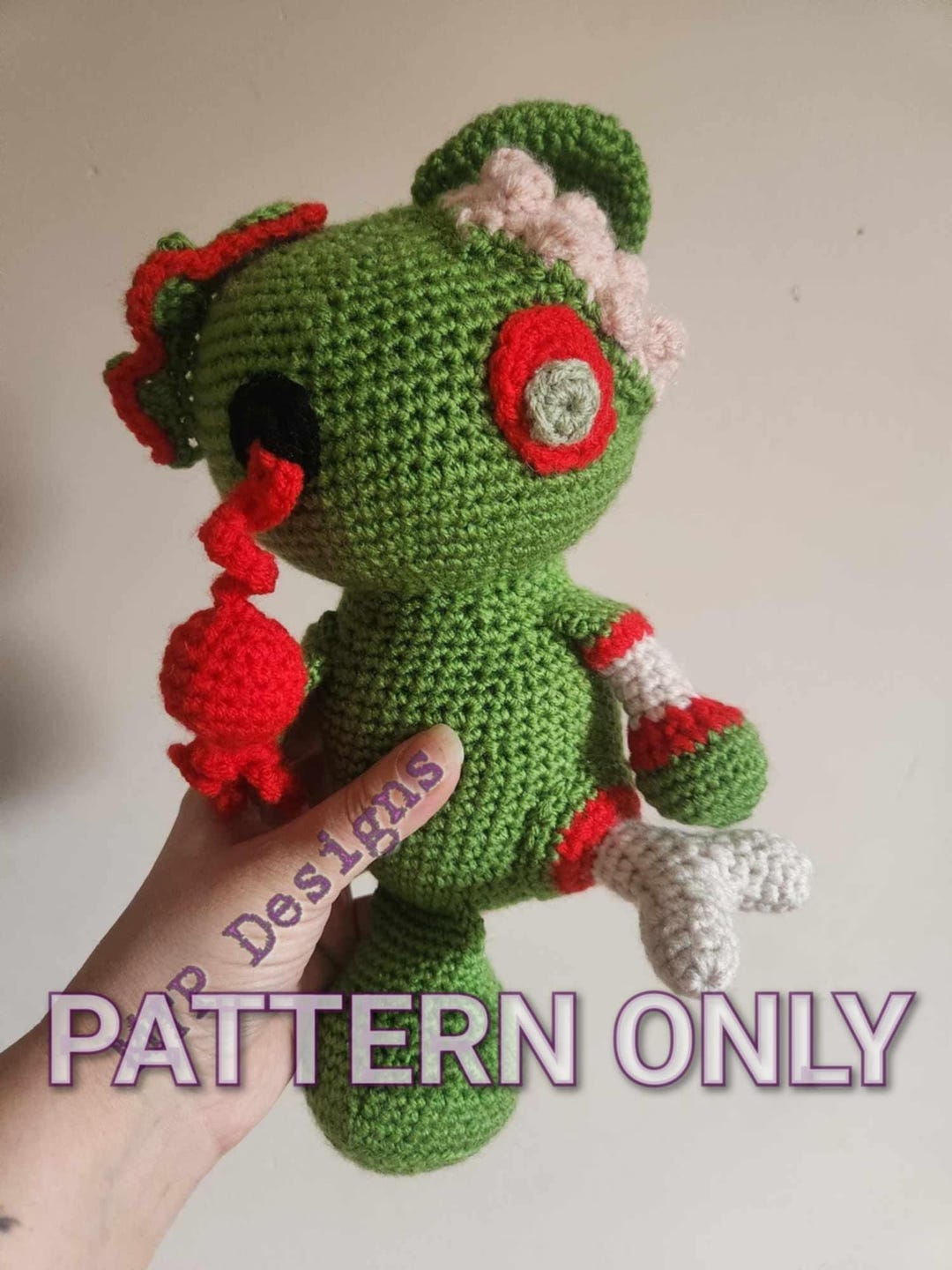 Deady Bear and Friends Crochet Pattern, Zombie Unicorn Bear Frog Cat ...