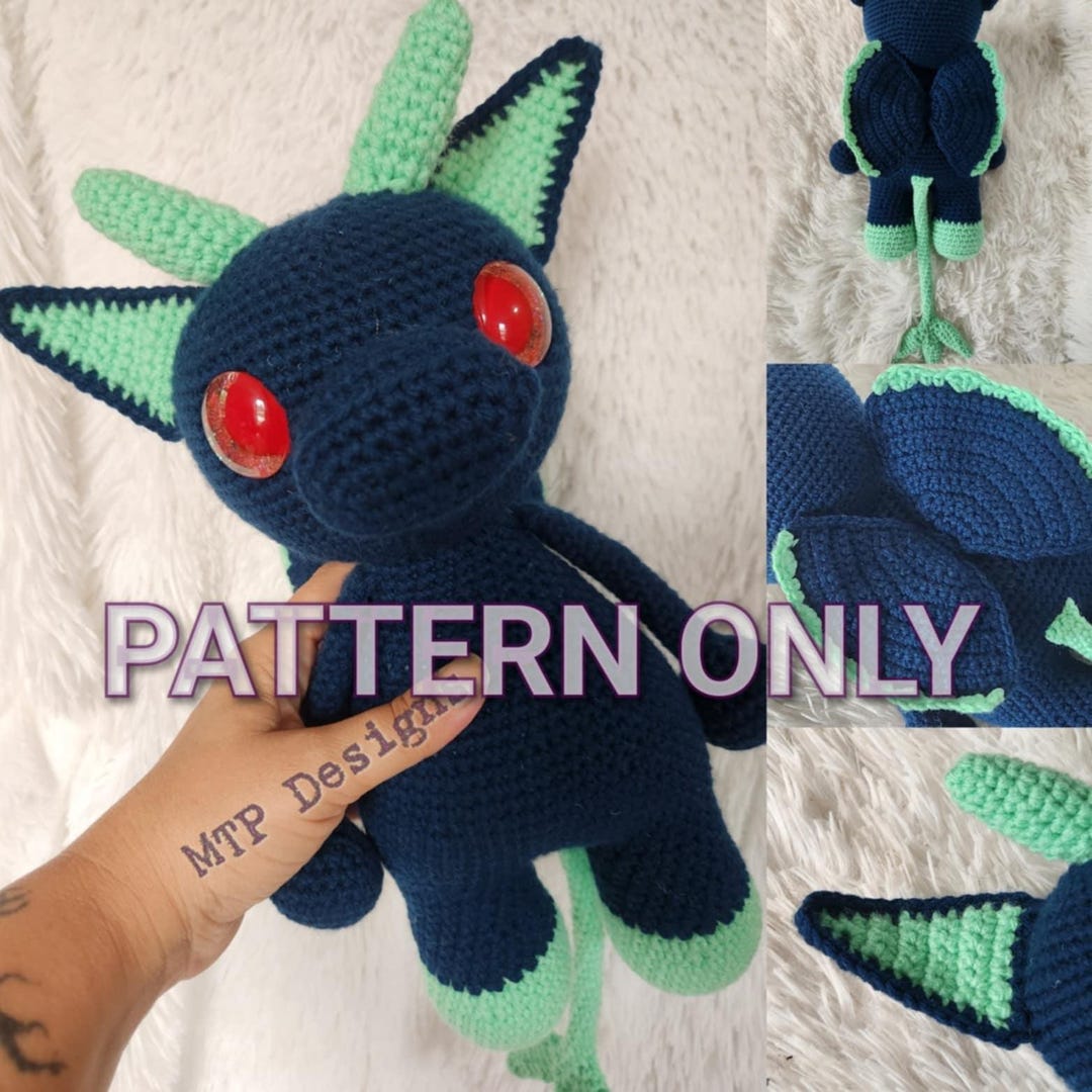 Crochet Pattern for Jersey Devil, Cryptid Stuffed Animal or Amigurumi ...