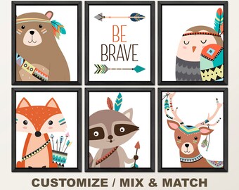 Hand Drawn Tribal Woodland Clip Art Tribal Animal Clip Art | Etsy