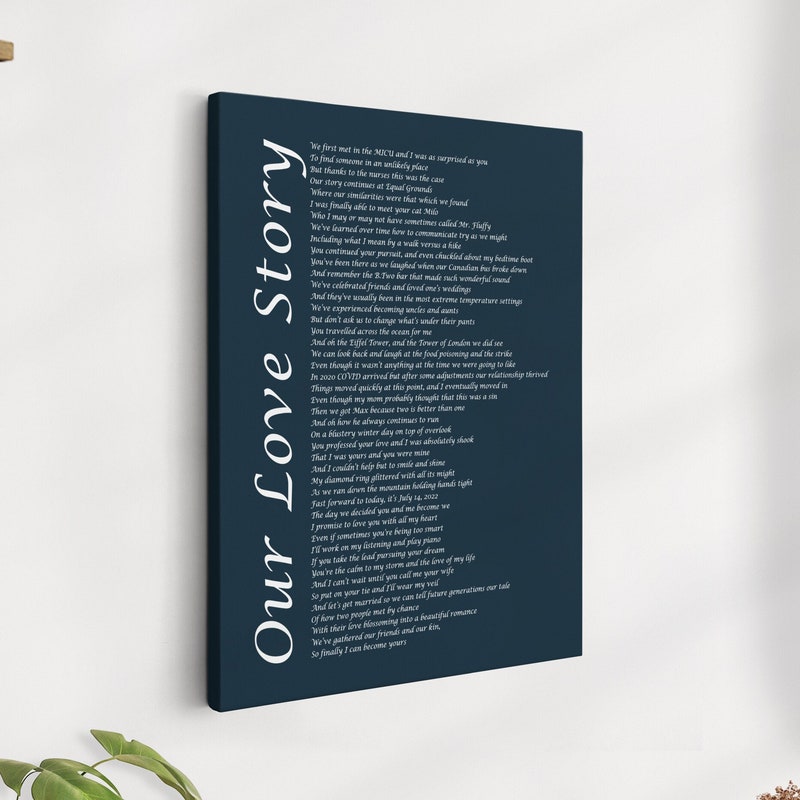 Custom Canvas Quote - Etsy