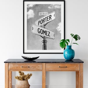 Unique Street Sign Engagement or Wedding Gift for Couple With Names - Etsy