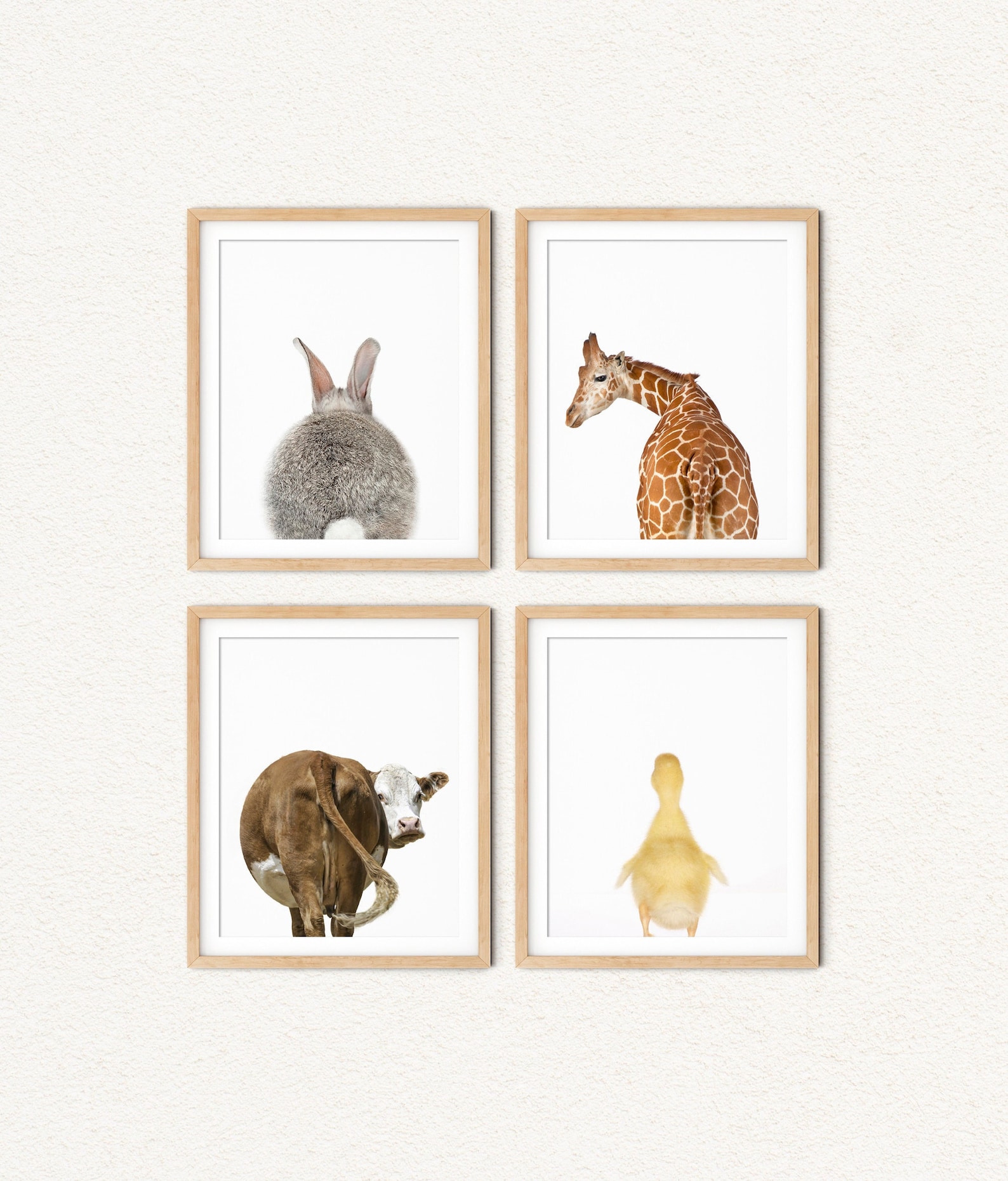 Animal Butt Pictures, Funny Animal Art Prints, Kids Bath Wall Art, Baby ...