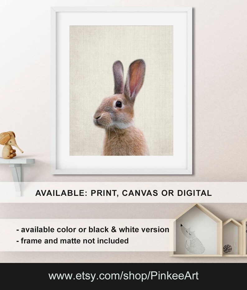 Bunny rabbit Baby room art Rabbit Print for Nursery Baby | Etsy