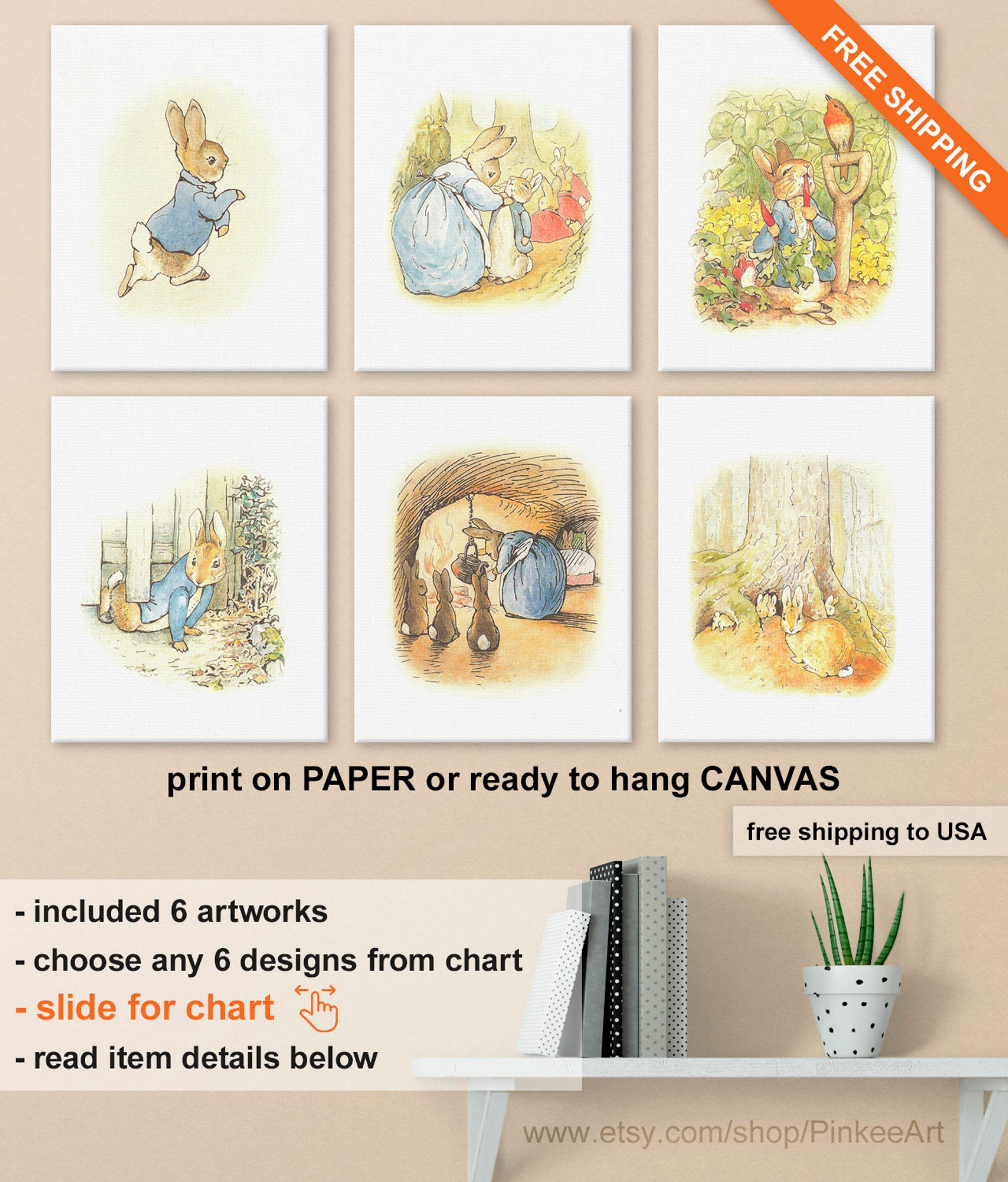 Peter Rabbit Prints Peter Rabbit Wall Decor Pierre Lapin - Etsy