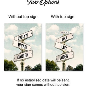 Custom Family Road Sign With Names, Personalized Kids Gift for Mom and ...