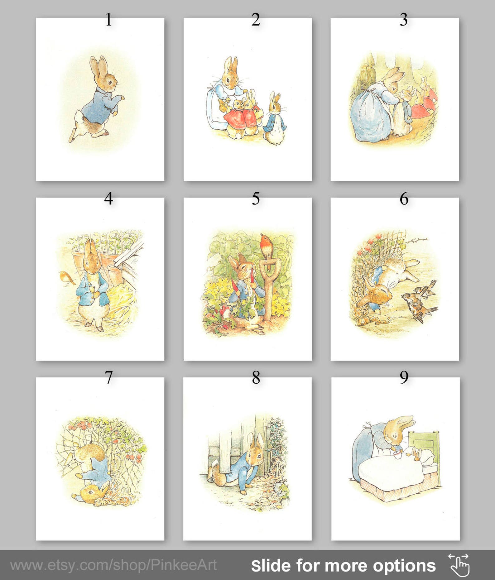 Peter Rabbit Nursery Set of 3, Beatrix Potter Nursery Art, Peter Rabbit ...