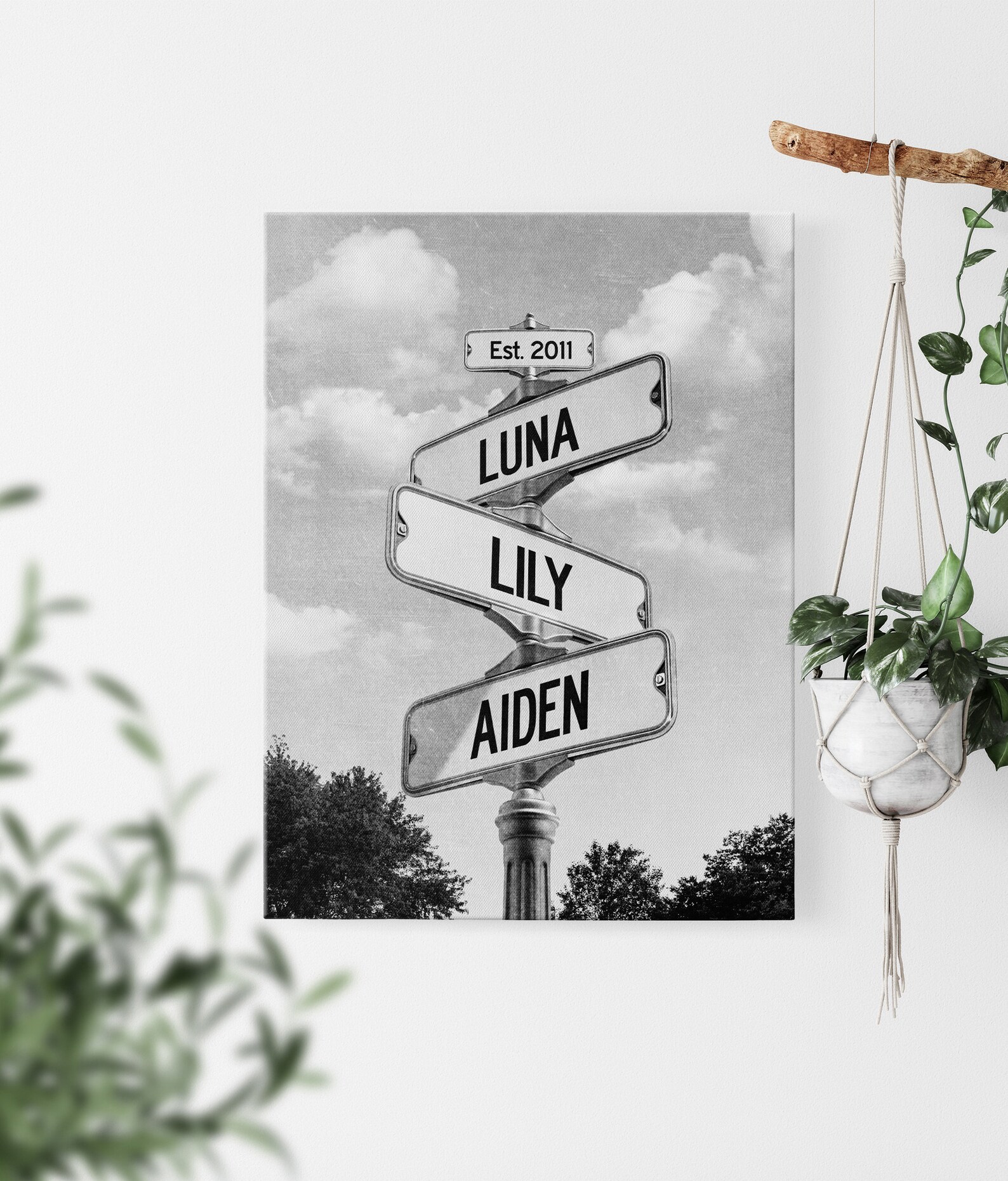 Custom Family Sign for Home on Canvas Family Gift With New | Etsy