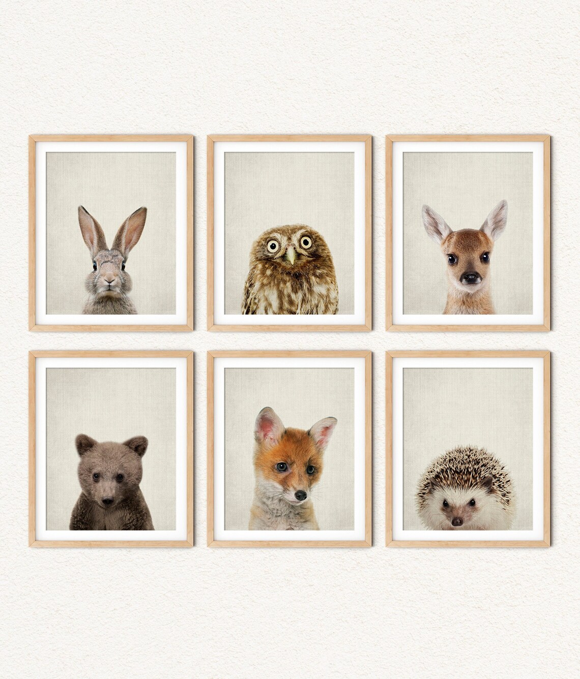 Woodland Creatures Prints Baby Woodland Animal Nursery | Etsy