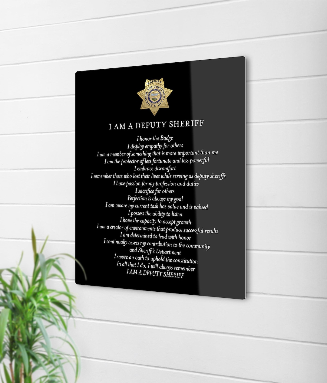 Custom Metal Police Officer Plaque: Personalized Trooper Dedication - Etsy