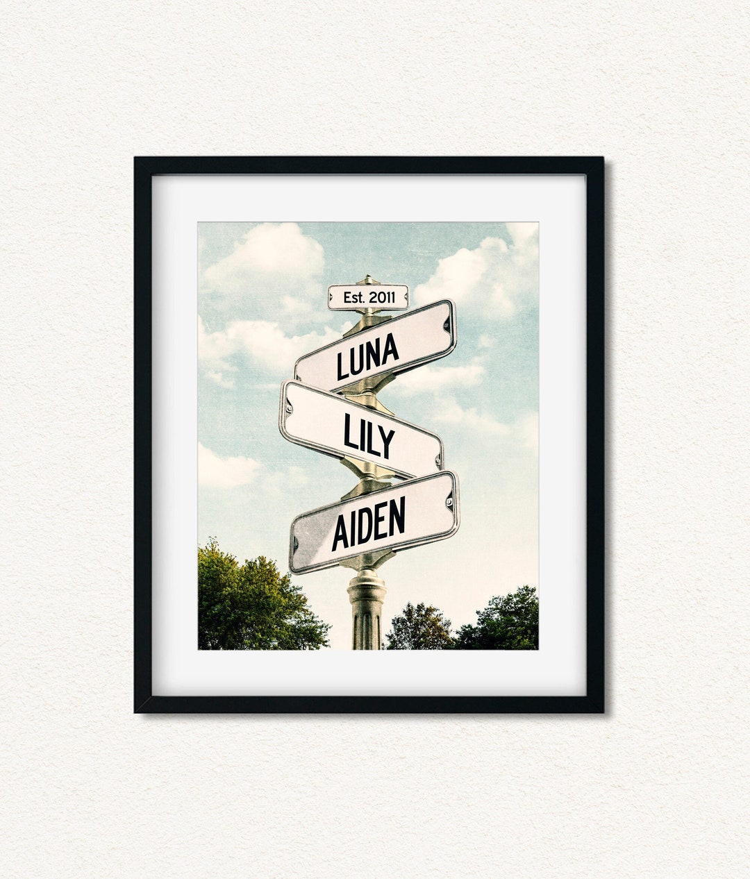 Custom Family Road Sign With Names, Personalized Kids Gift for Mom and ...