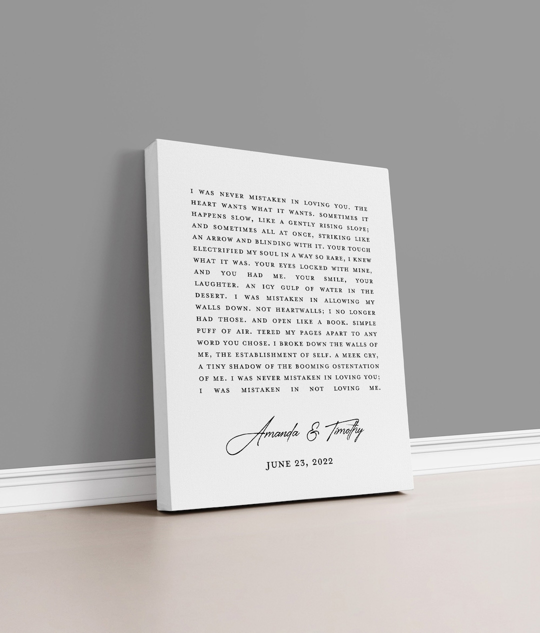 Custom Love Letter Print, Custom Poem Wall Art, Marriage Prayer ...