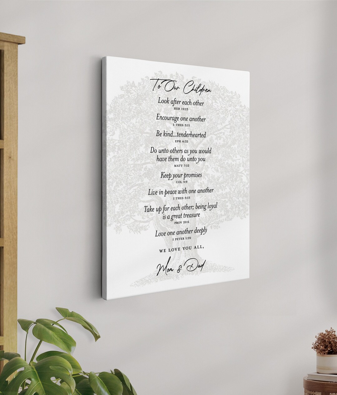 Custom Scripture Wall Art, Personalized Christian Gift, Bible Verses ...