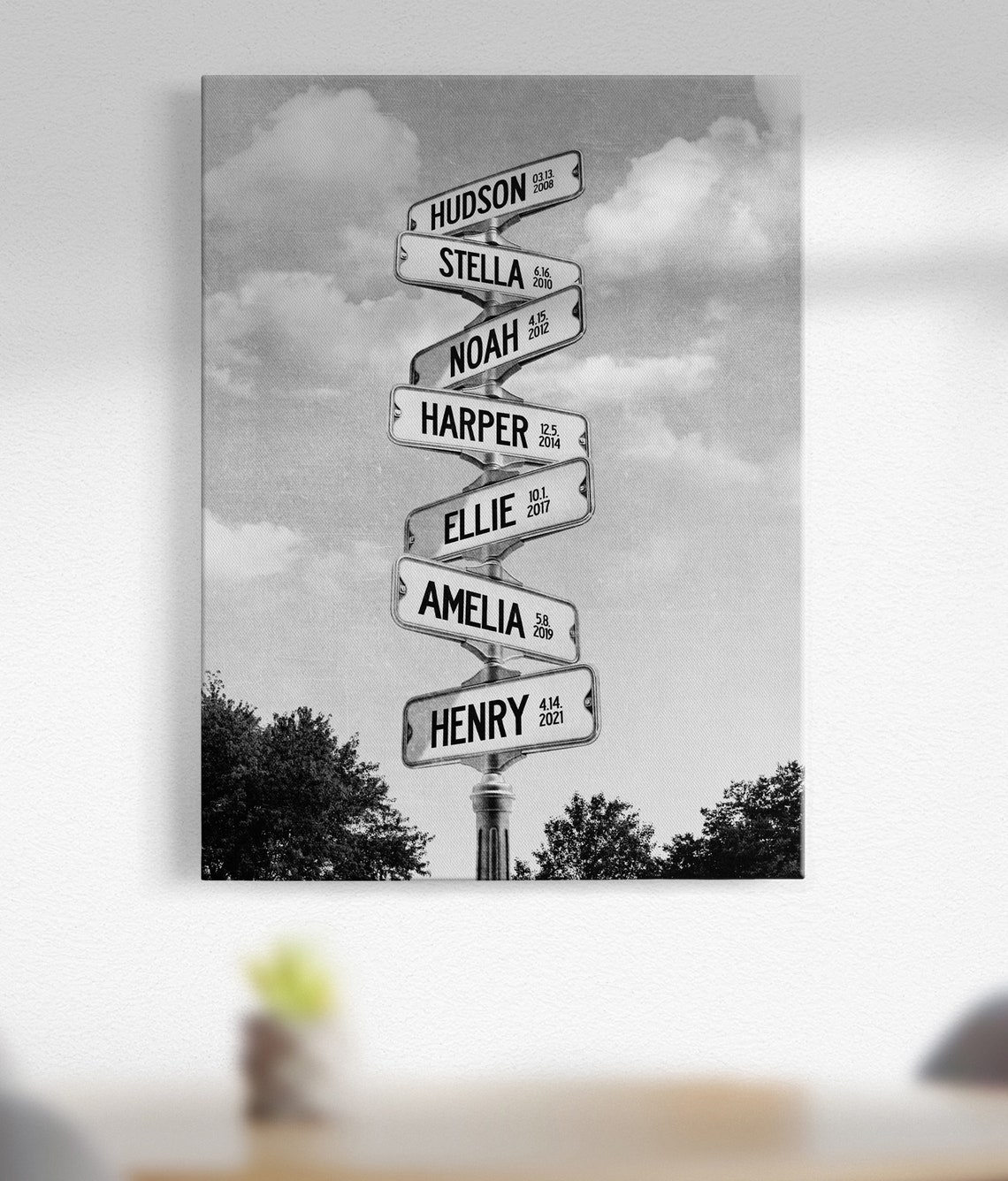 Custom Family Sign for Home on Canvas Family Gift With New | Etsy