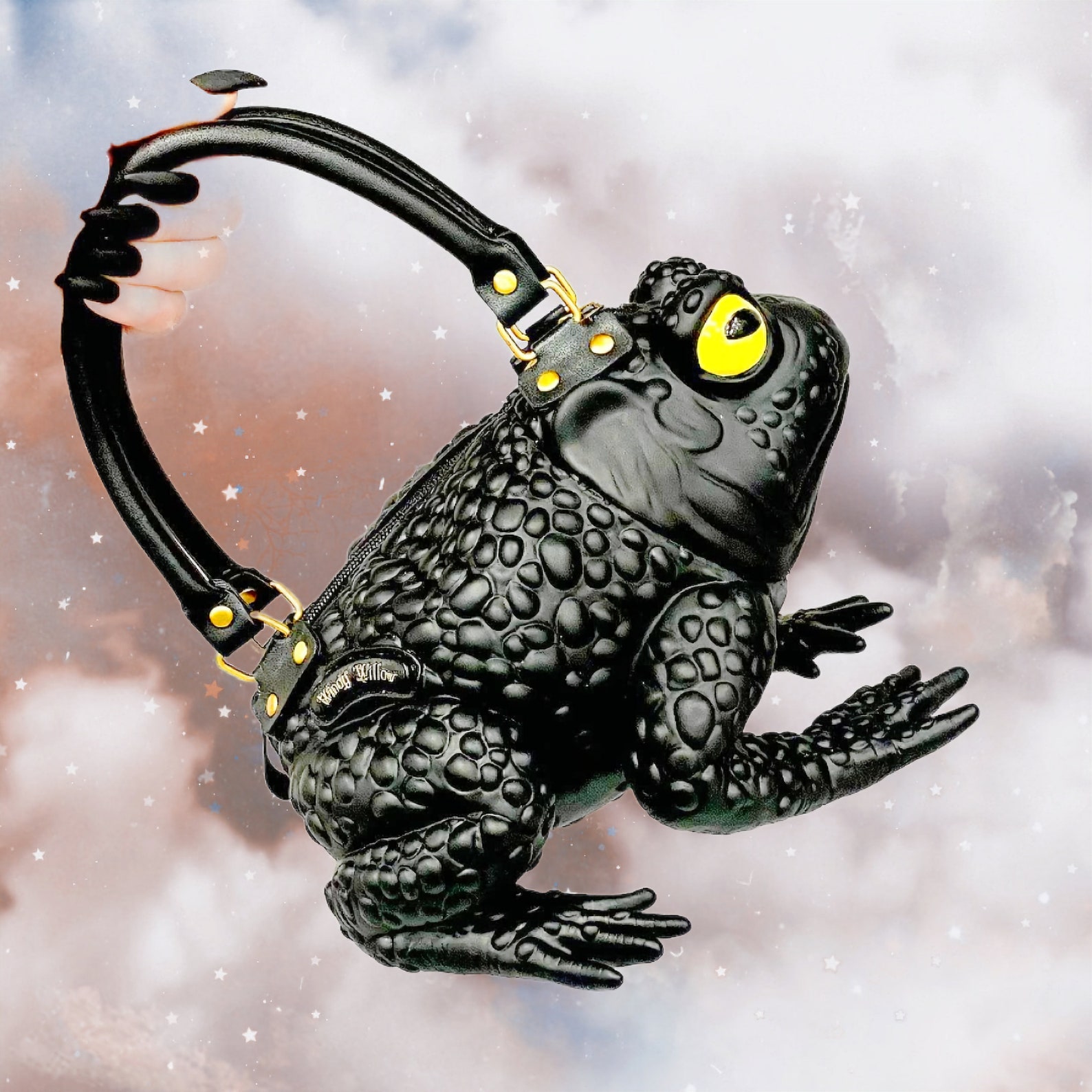 Windy Willow Black Toad Bag Purse Handbag Witch Frog - Etsy