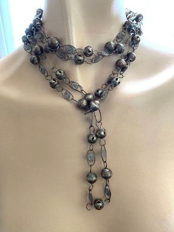 Antique Long Silver Chachal, Indigenous, Maya, Ethnic… - Gem