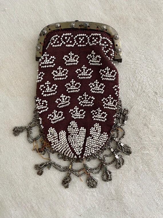 1920's Victorian Miser Purse, Micro Beaded, Victorian… - Gem