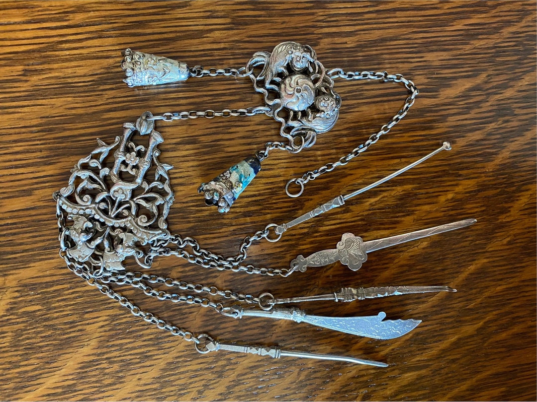 Antique Silver Opium Chatelaine, Quing Dynasty - Etsy
