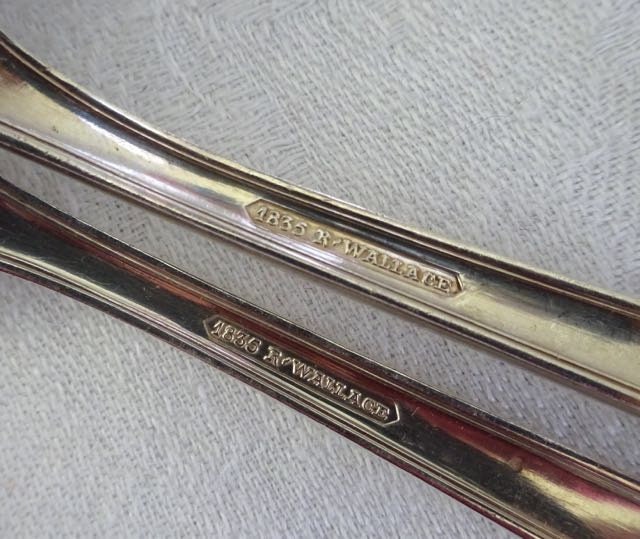Vintage R. Wallace 1835, Serving Spoons, Soup Spoons, Monogram Letter P ...