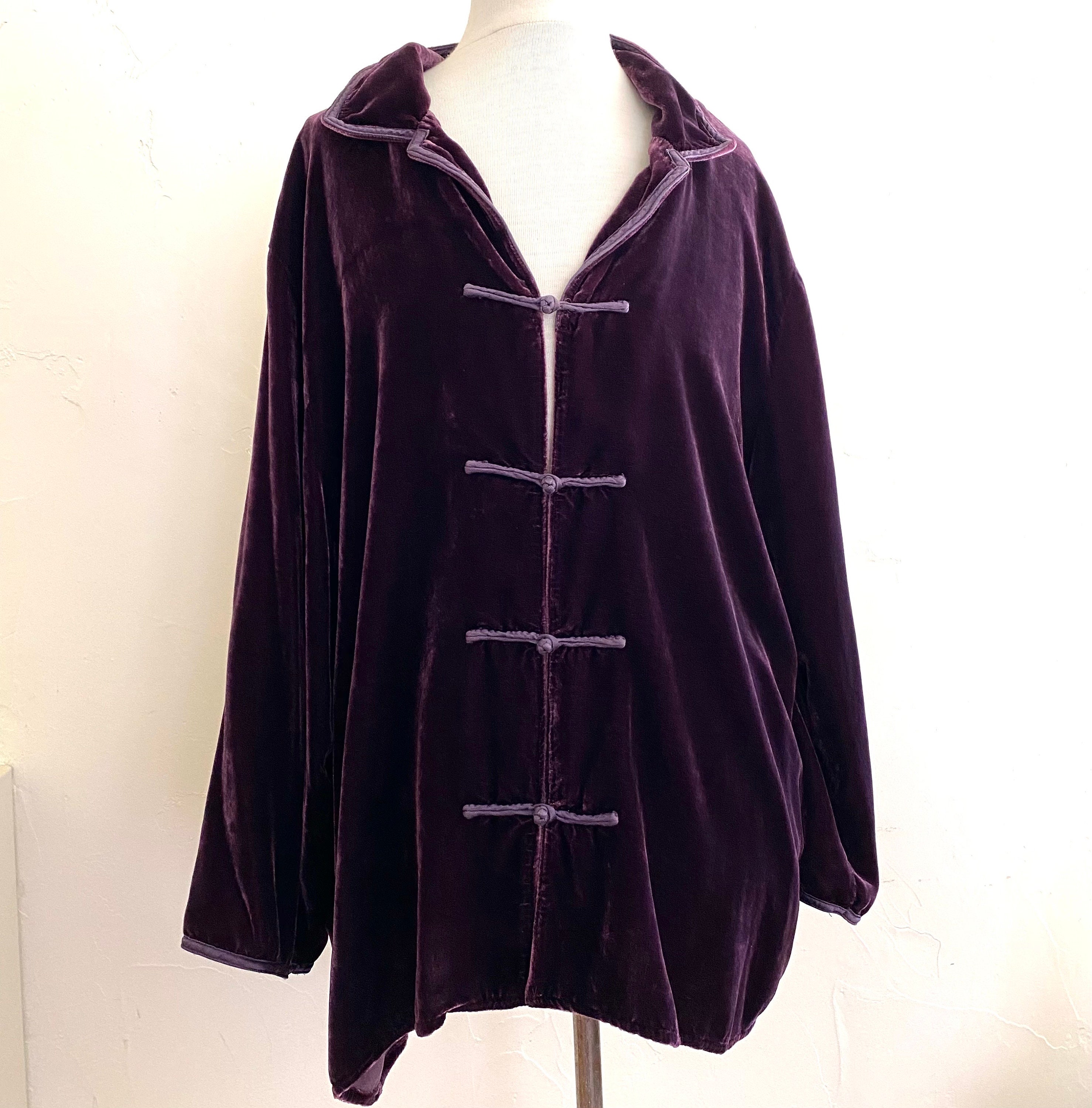 Vintage Citron Santa Monica Collection Plum Velvet Top/shirt/jacket ...