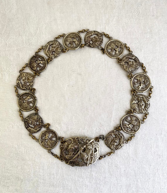 Antique Asian Silver Belt/Necklace, Hallmarked 900, B… - Gem