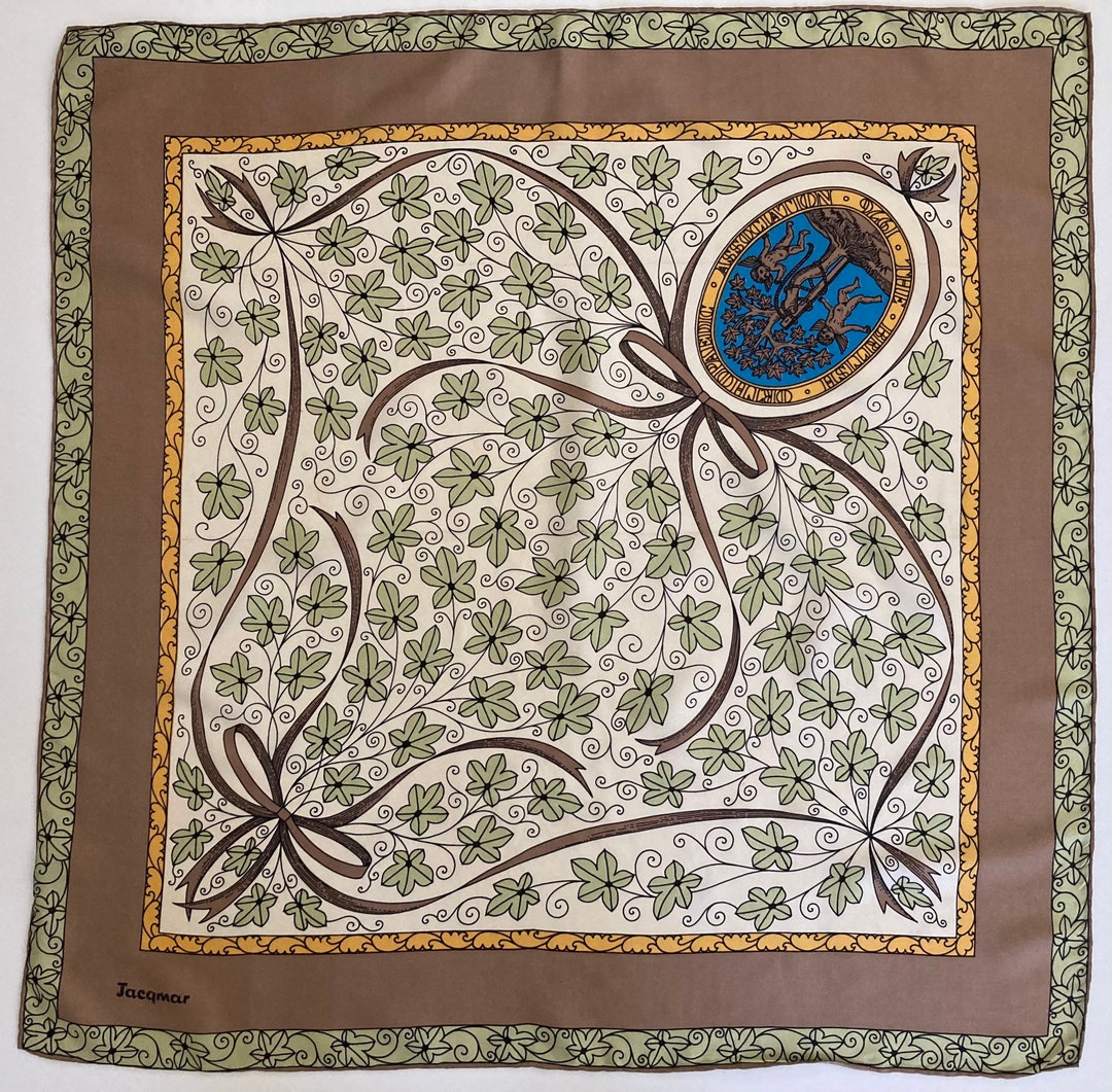 Vintage Jacqmar Silk Scarf, Made in Great Britain - Etsy
