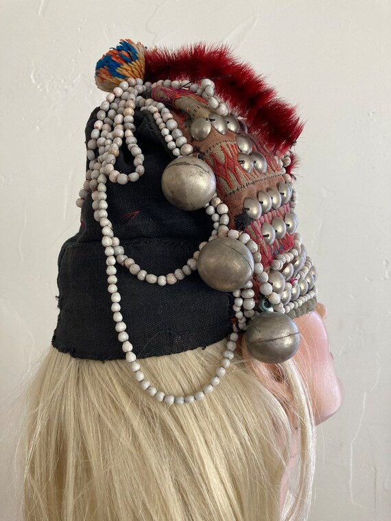Antique Handmade Thailand Akha Hill Tribe Hat, Embroi… - Gem