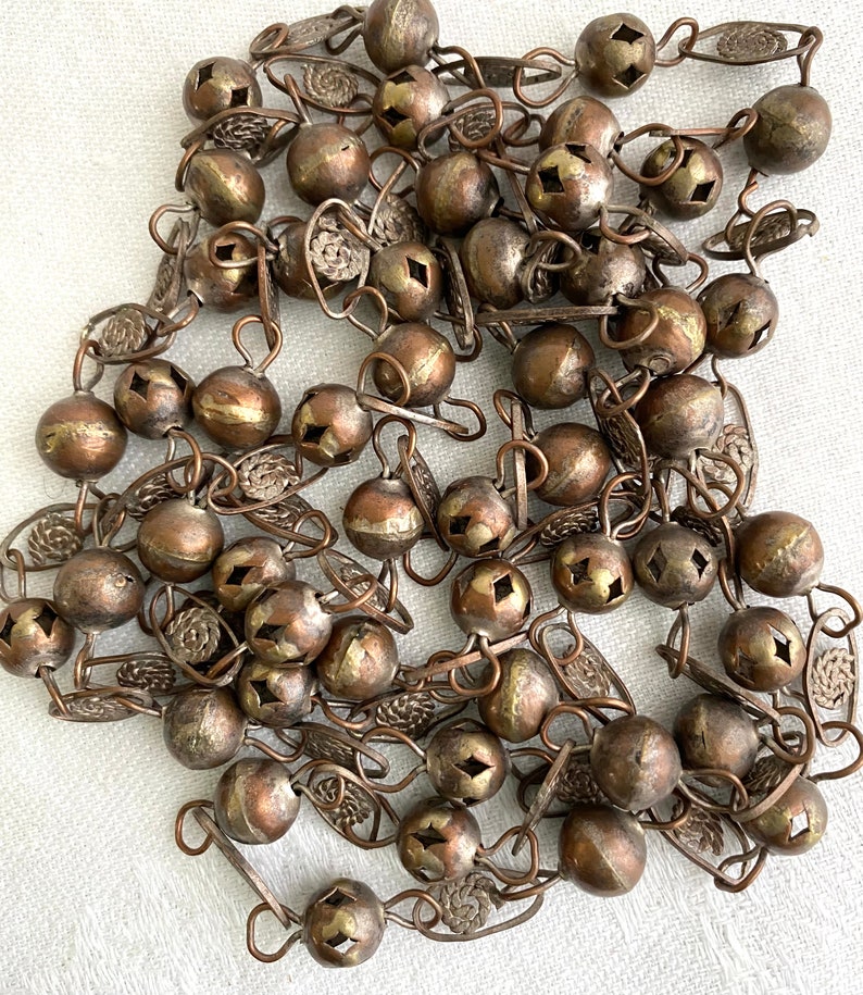 Antique Long Silver Chachal, Indigenous, Maya, Ethnic Wedding Necklace ...