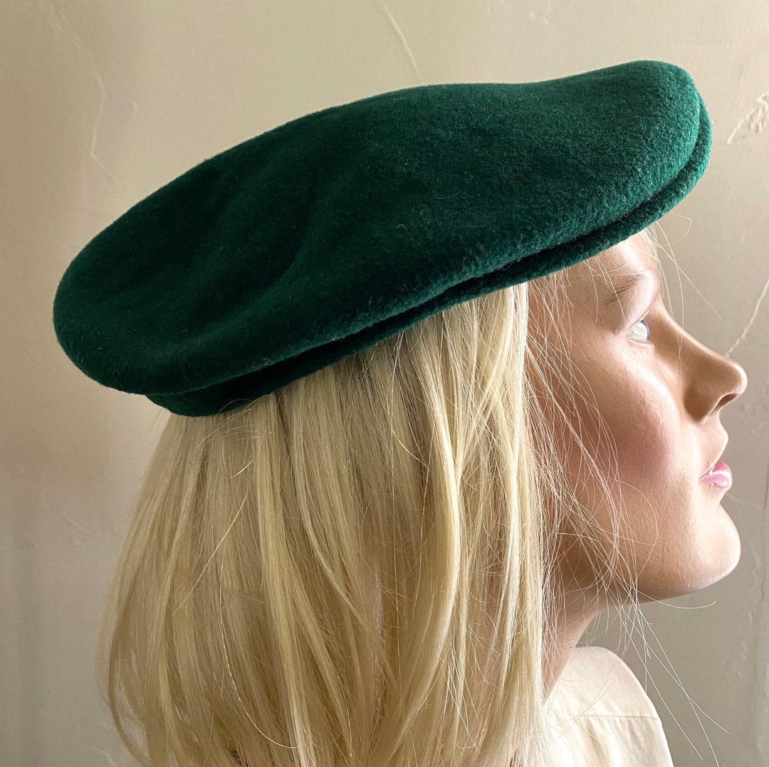 Vintage Dark Green Wool Kangol Cap, Newsboy, Flat Cap - Etsy