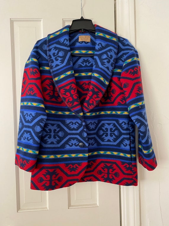 Rare Vintage Pendleton Blanket Jacket, Navajo, Southw… - Gem
