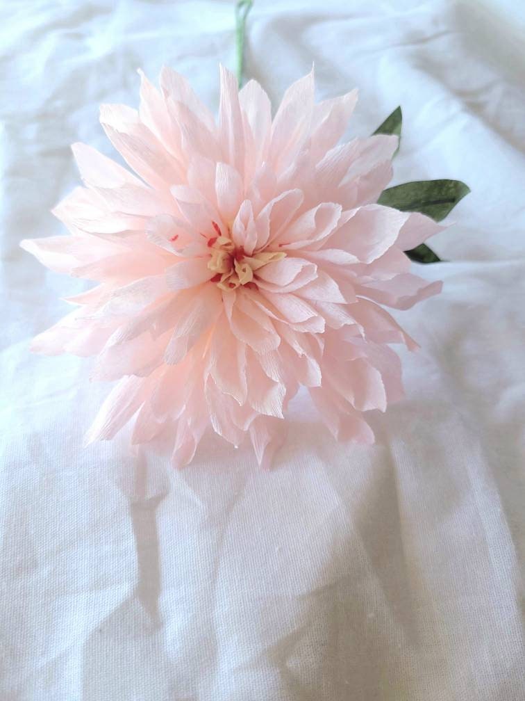 Paper Dahlia, Wedding Centerpiece, Pink Bridal Bouquet, Paper Flowers ...