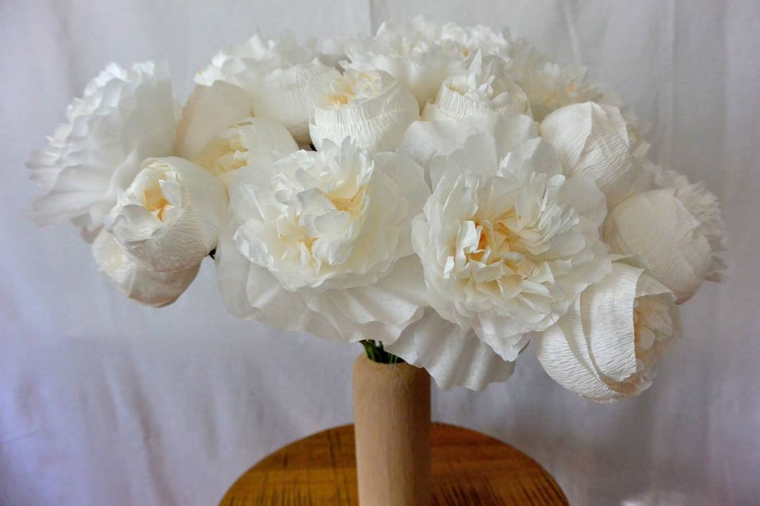 Handmade Coffee Filter Paper Peony Flower, Wedding Decor, Home Decor ...