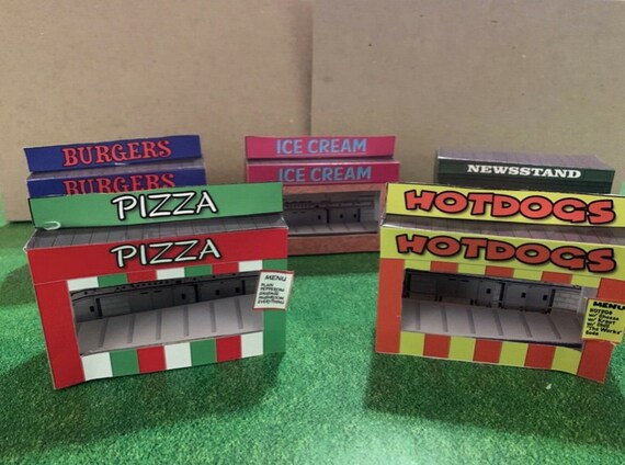 Model Train HO Scale Food Stand Kits 5 W/ Interiors Hot Dog - Etsy