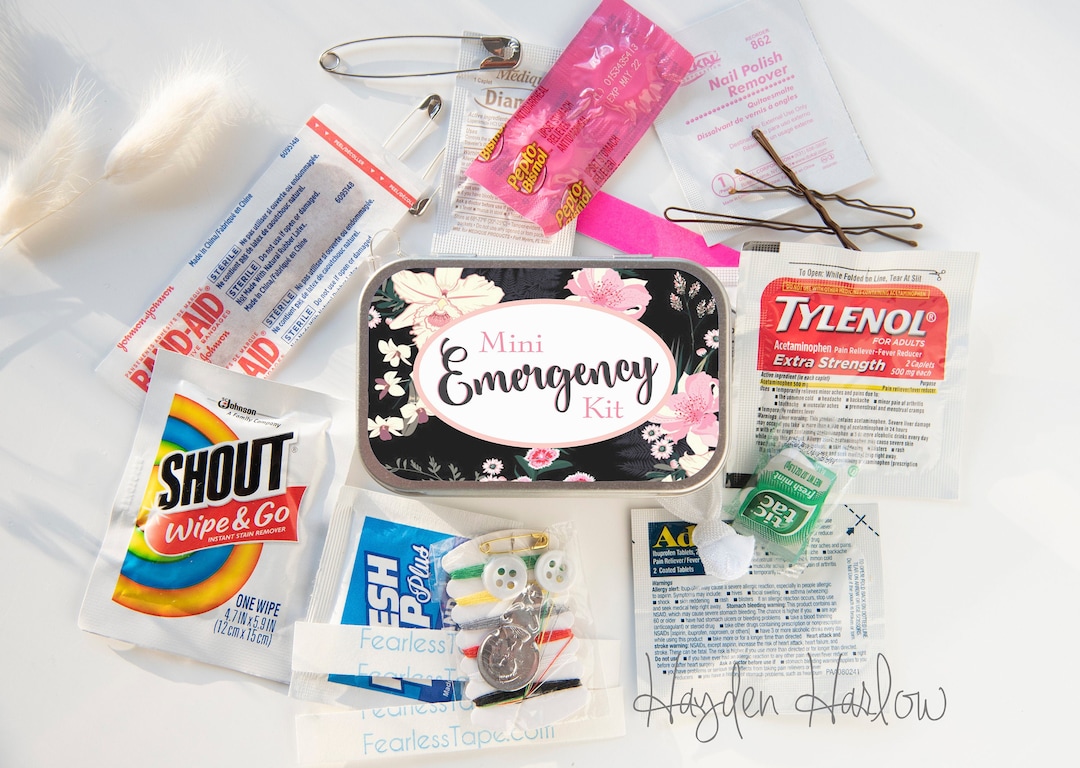 Mini-Emergency Kit travel, gift or bridesmaid or wedding day perfect ...