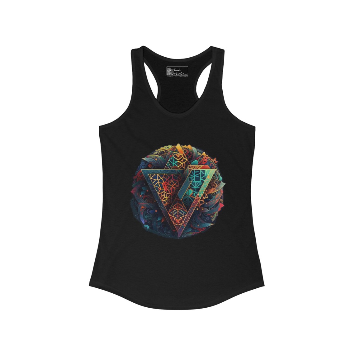 Triangles Tank Top, Sacred Geometry Tank, Graphic Tank Top, Racerback ...