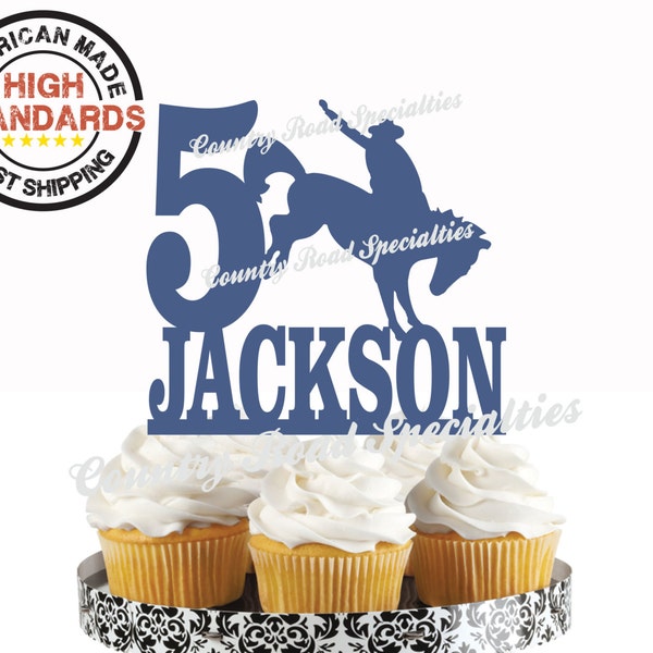 Bronco Rider Cake Topper - Etsy