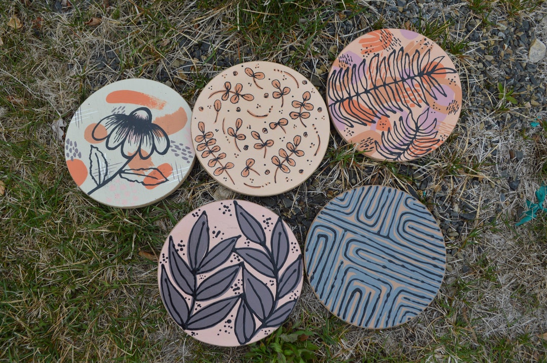 Mini Lazy Susan Flowers, Leaves, Patterns, Boho, Eclectic Home Decor - Etsy