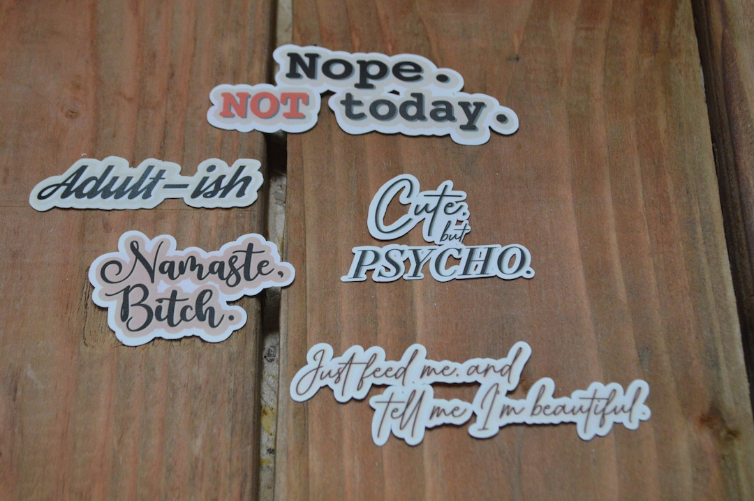 Funny Quotes Vinyl Stickers - Etsy