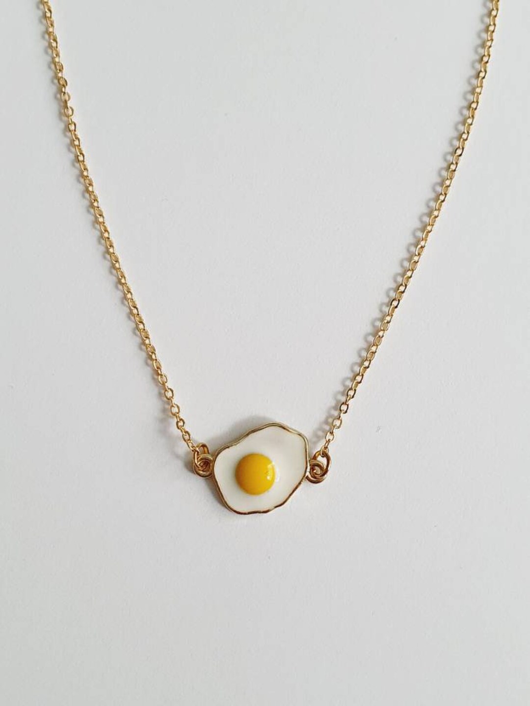 Egg Necklace, Food Lovers Charm, Fried Egg Pendant, Breakfast, Cafe ...