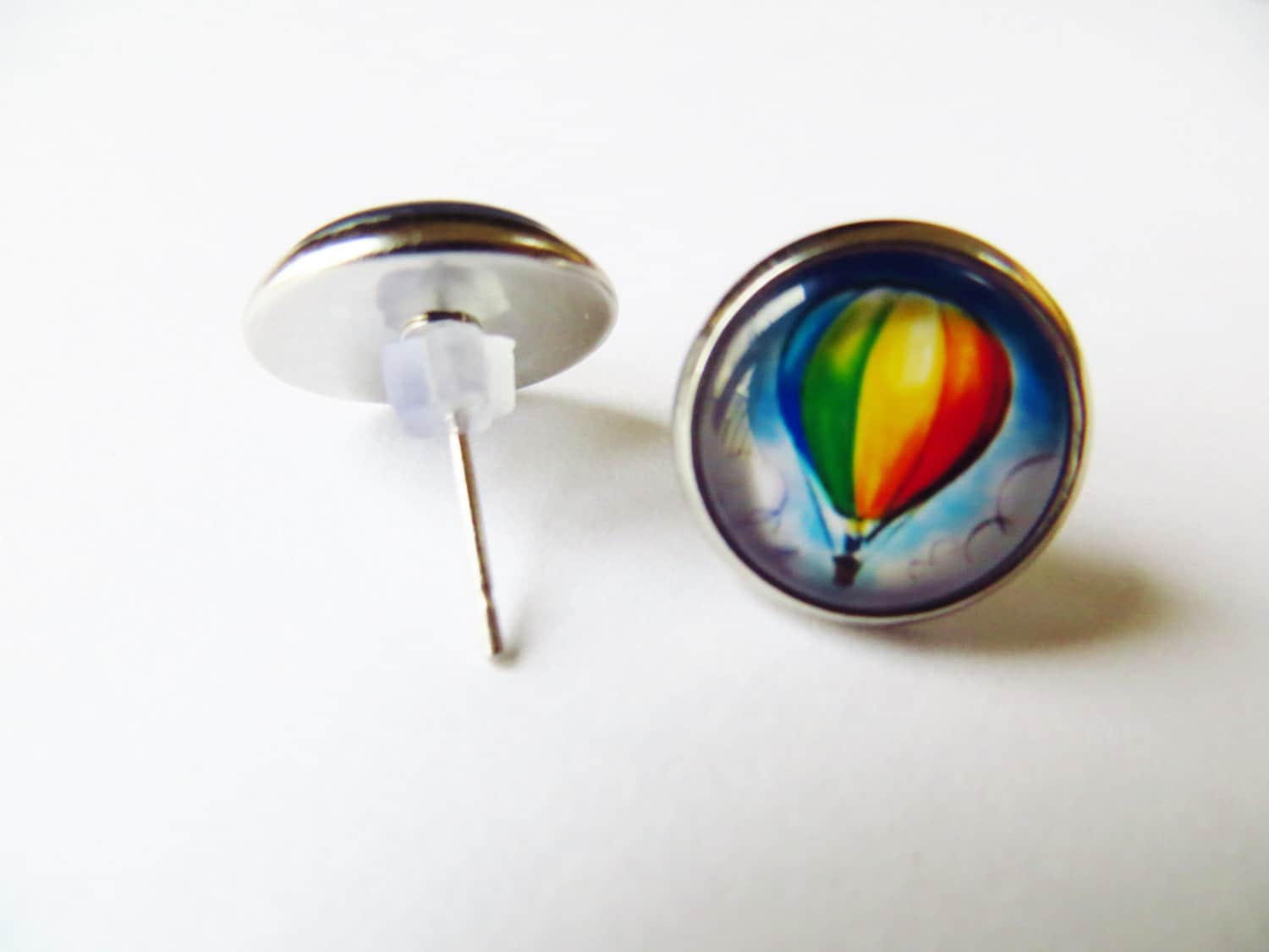 Hot Air Balloon Earrings Stud Earrings Balloon Hot Air - Etsy
