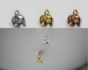 Small Elephant Charm - Etsy