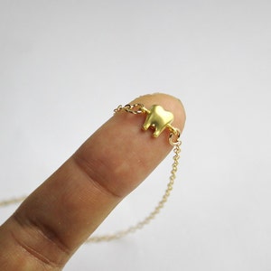 Mini Gold Tooth Necklace Silver Tooth Jewelry,baby Teeth, Dental ...