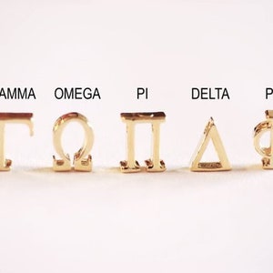 Gold Greek Sigma Letter Necklace, Silver Sigma Letter Jewelry, Greek ...