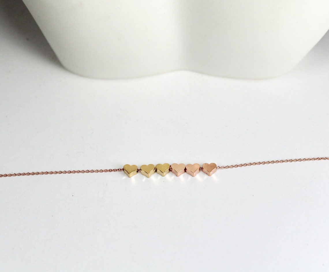Mothers Jewelry-multi Hearts Necklace-3,4,5,6, Mini Hearts Necklace ...